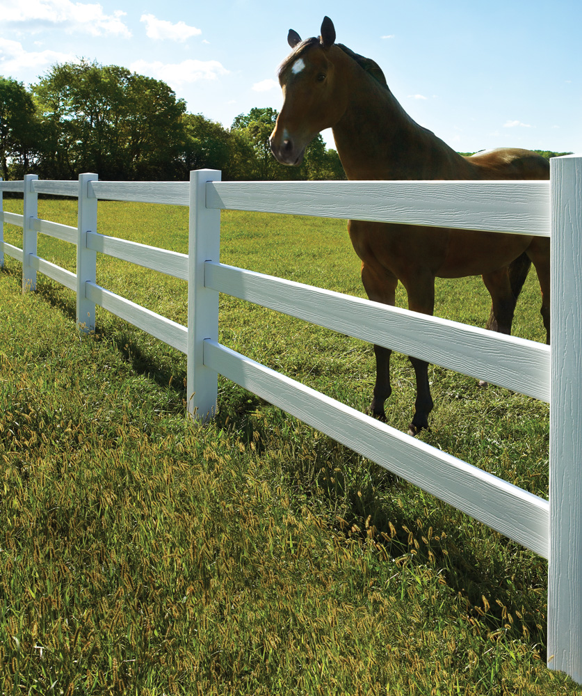 Bufftech 3-Rail Post & Rail CertaGrain® Texture Vinyl Fence – LIW Online